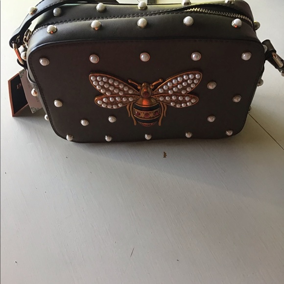 Diophy | Bags | Pearl Rhinestone Embellished Bee Crossbody | Poshmark